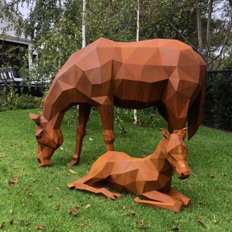 Captivating Animal Sculptures Made of Corten Steel | Matt Hill Projects